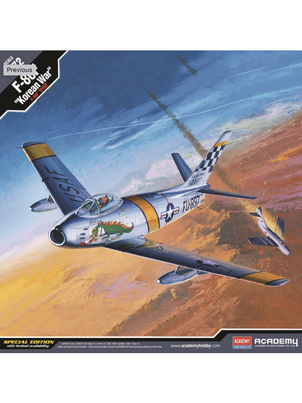 Academy 12546 F-86F Sabre 'Korean War' 1/72 Scale Plastic Model Kit ...