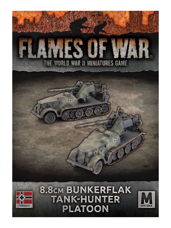 Flames of War GBX187 8.8cm Bunkerflak Tank-Hunter Platoon Gaming ...
