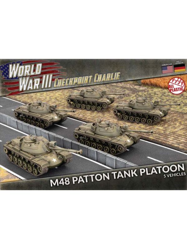 Team Yankee TUBX23 M48 Patton Tank Platoon (5 Tanks) Plastic Gaming ...