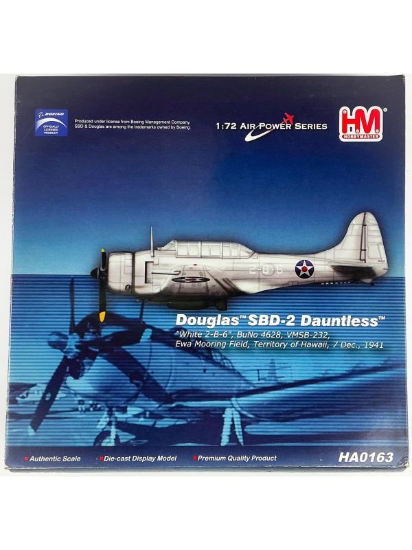 Hobby Master HA0163 SBD-2 Dauntless USMC Pearl Harbor Attack 1/72 Scale ...