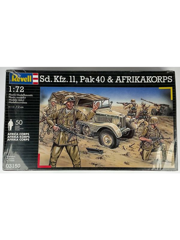 Revell 03150 Sd.Kfz.11 Pak 40 & Afrikakorps 1/72 Scale Plastic Model ...